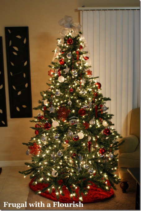 Frugal with a Flourish: Bling and Sparkle (aka my Christmas Tree)